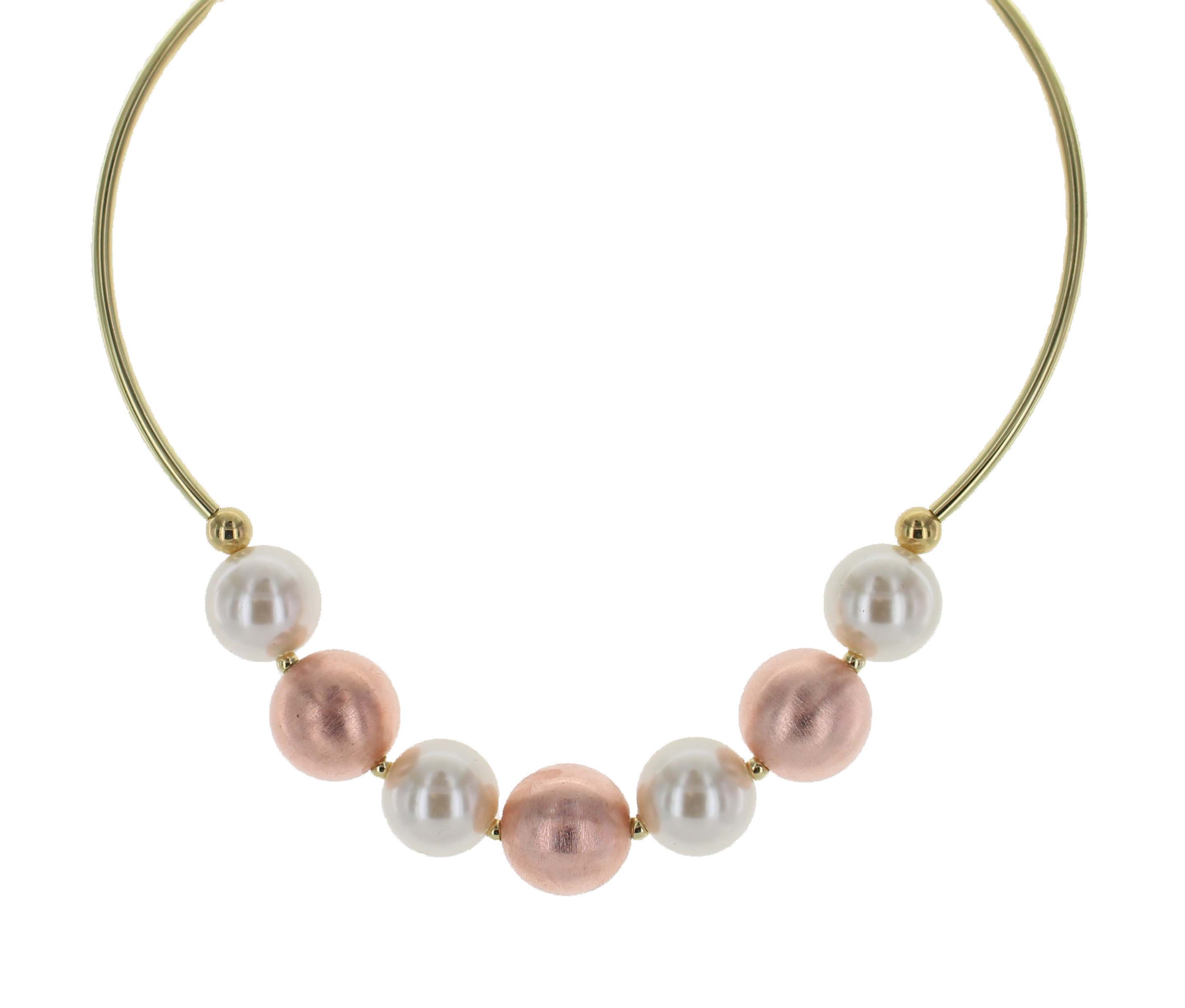 Two Tone Pearl Necklace - Best of Everything | Online Shopping
