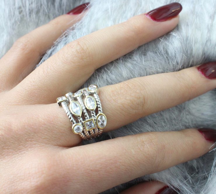 Crystal Multi Strand Ring - Best of Everything | Online Shopping