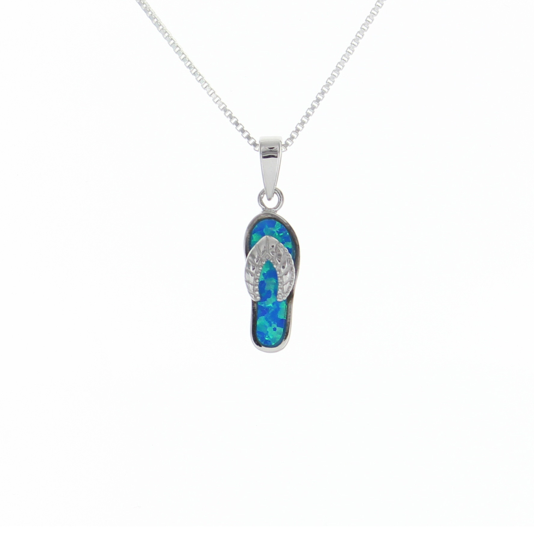 Sterling Silver Opal Sandal Pendant - Best of Everything | Online Shopping