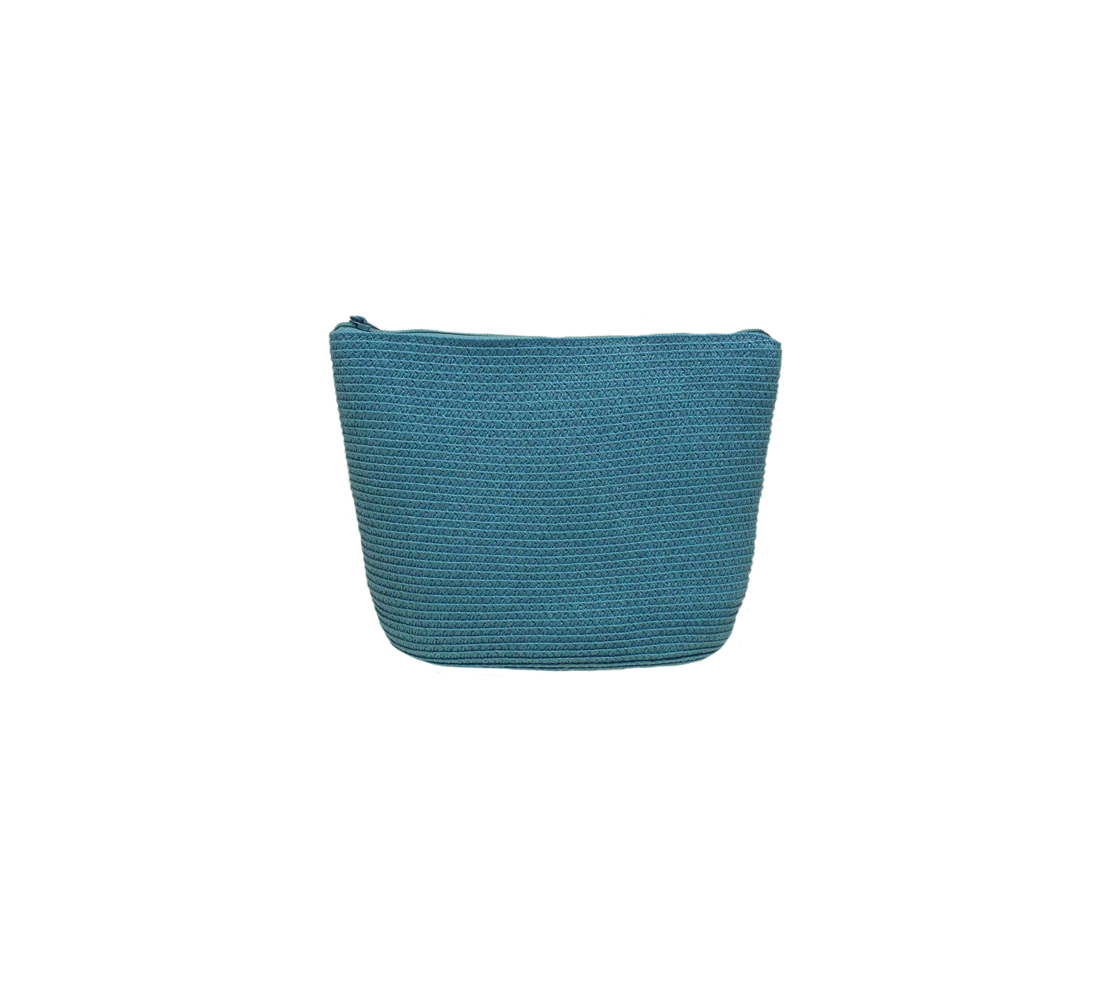 Turquoise Leather Strap Straw Bag - Best of Everything | Online Shopping