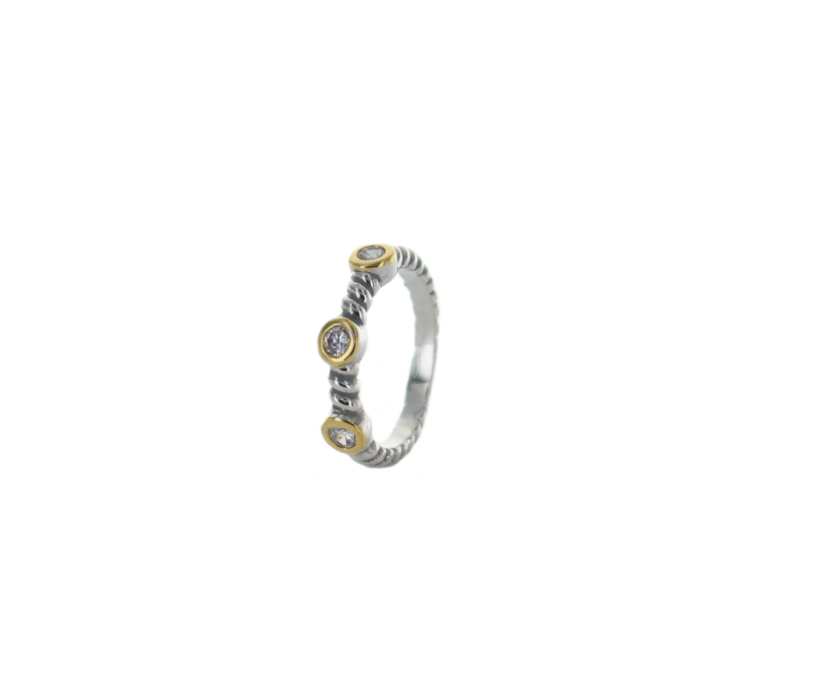 3 Gems Two Tone Ring - Best of Everything | Online Shopping