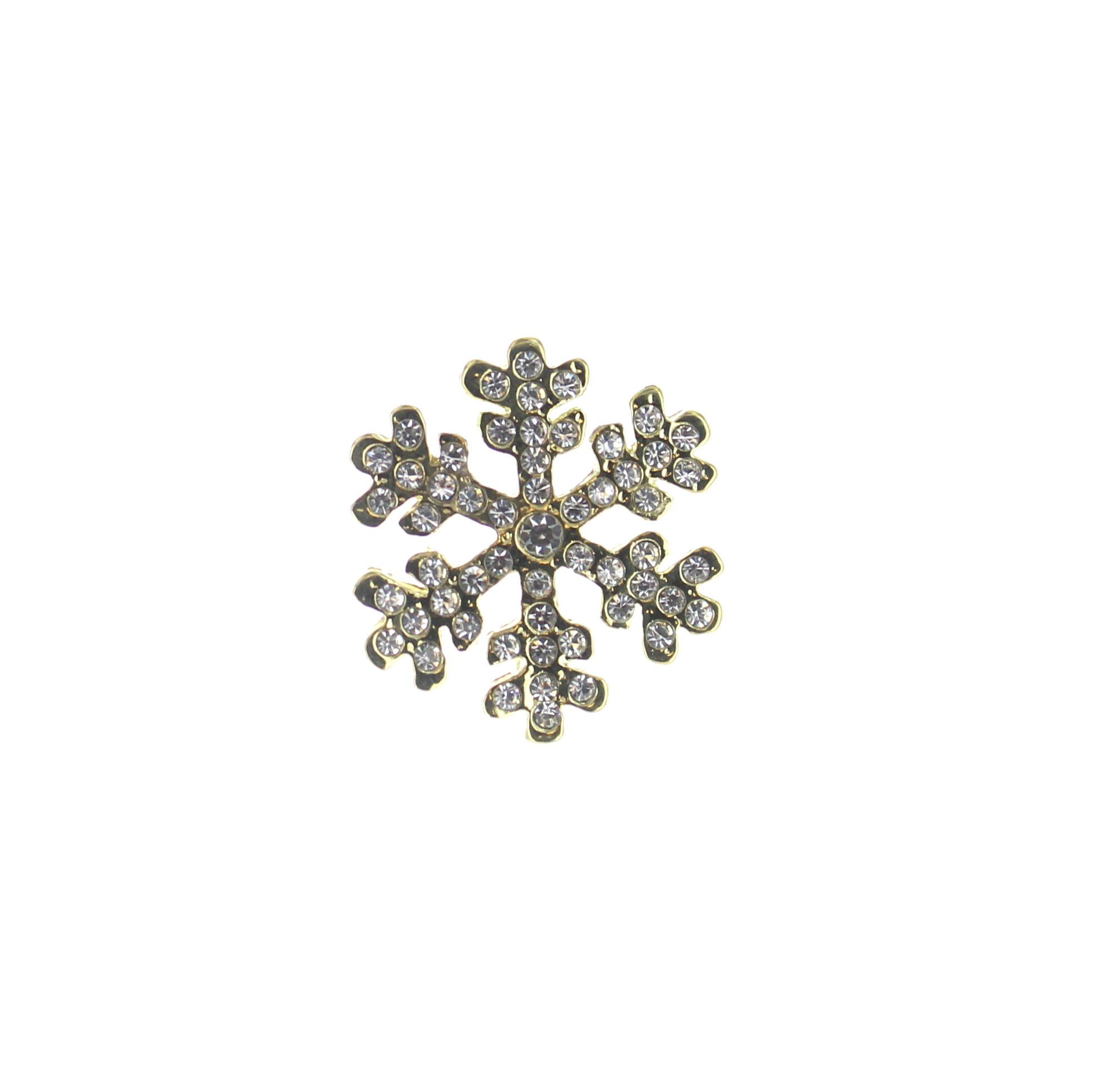 Gold Rhinestone Snowflake Pin - Best of Everything | Online Shopping