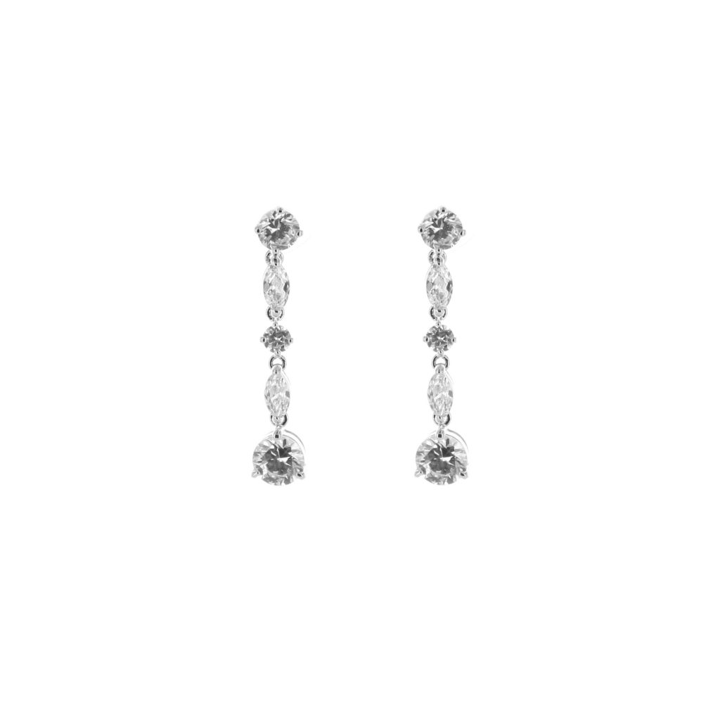 Rhinestone String Post Earrings - Best of Everything | Online Shopping