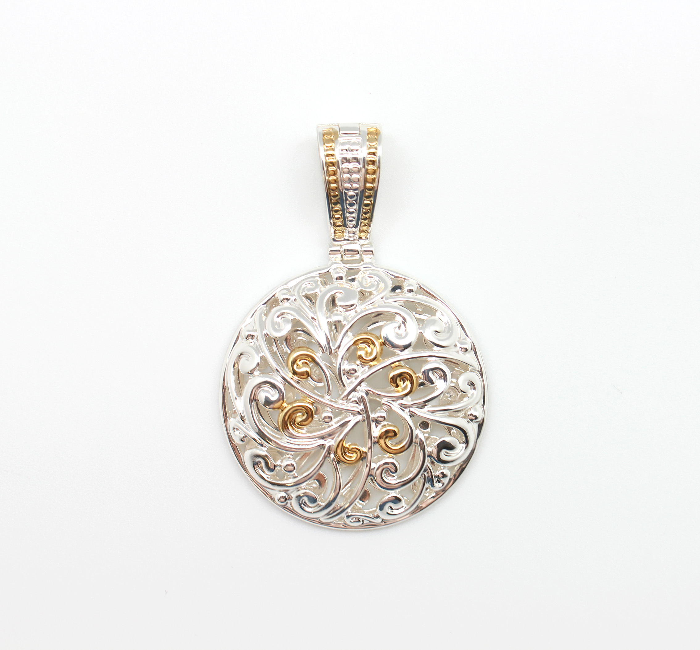 Scroll Circle Pendant - Best of Everything | Online Shopping