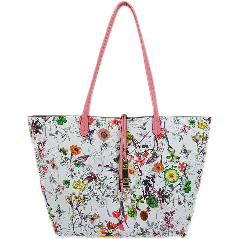Tropical Garden & Light Pink Reversible Tote - Best of Everything ...