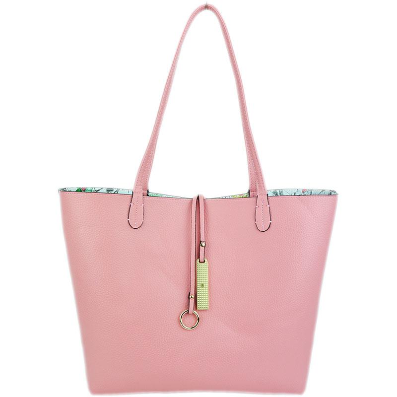 Tropical Garden & Light Pink Reversible Tote - Best of Everything ...