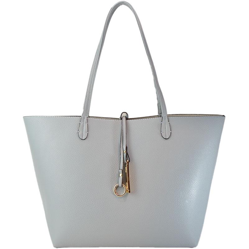 Light Grey & Ivory Reversible Tote - Best of Everything | Online Shopping