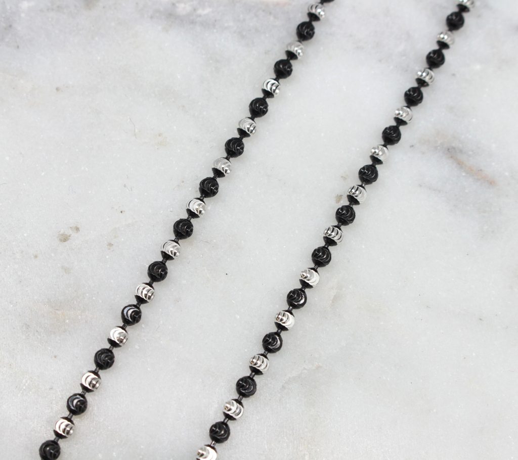 Black Disco Ball Sterling Silver Chain - Best of Everything | Online ...