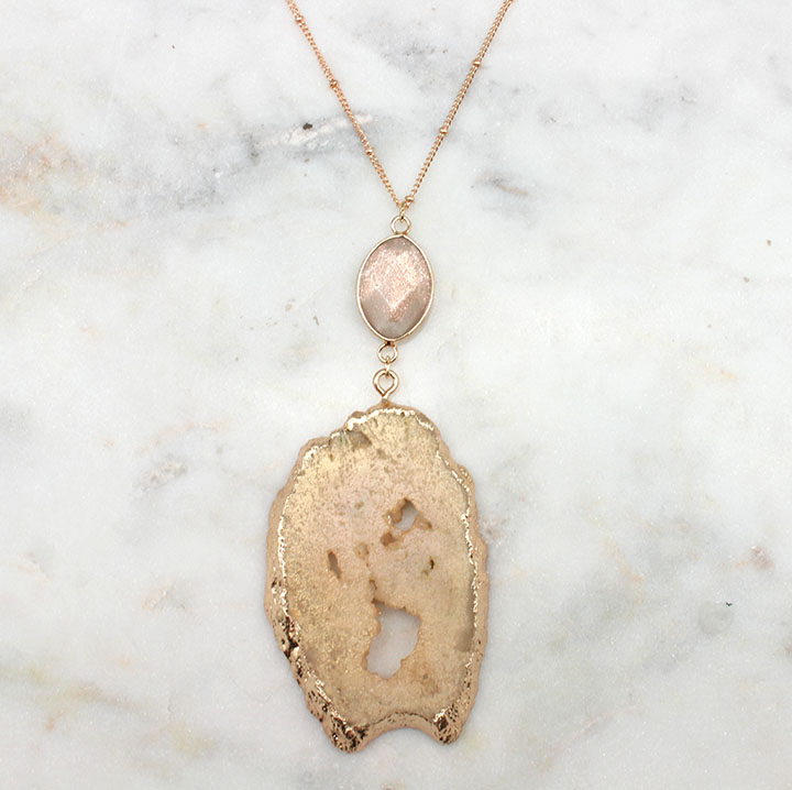 Butter Scotch Pendant Necklace - Best of Everything | Online Shopping