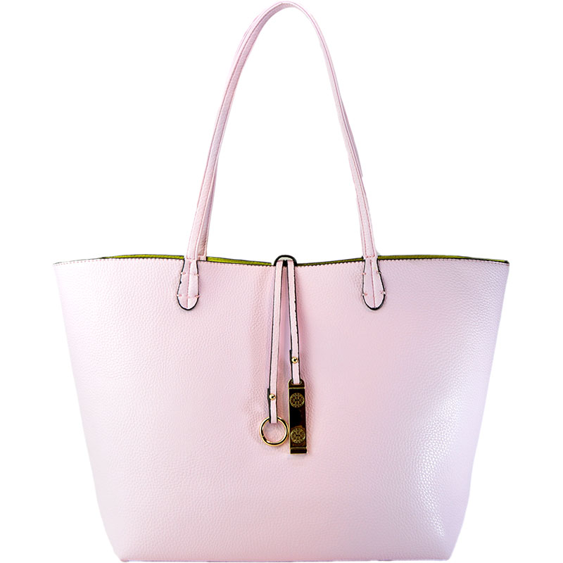 Baby Pink & Yellow Reversible Tote - Best of Everything | Online Shopping