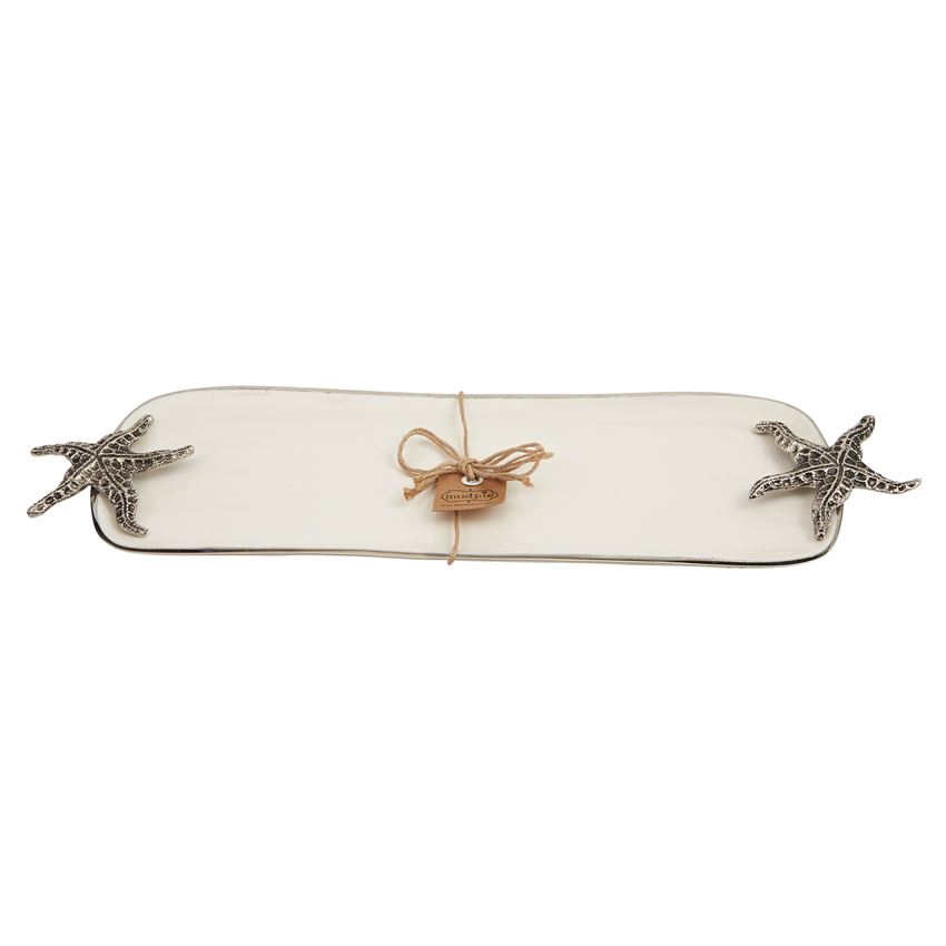 Starfish Metal/Enamel Hostess Tray - Best of Everything | Online Shopping
