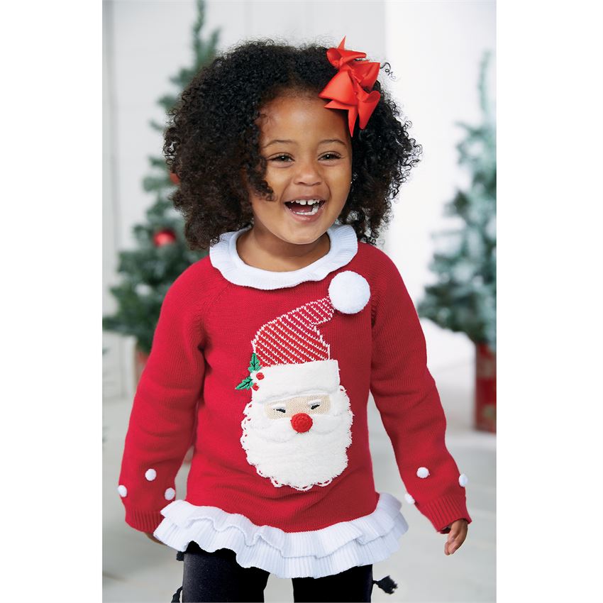 Santa Ruffle Sweater - Best of Everything | Online Shopping