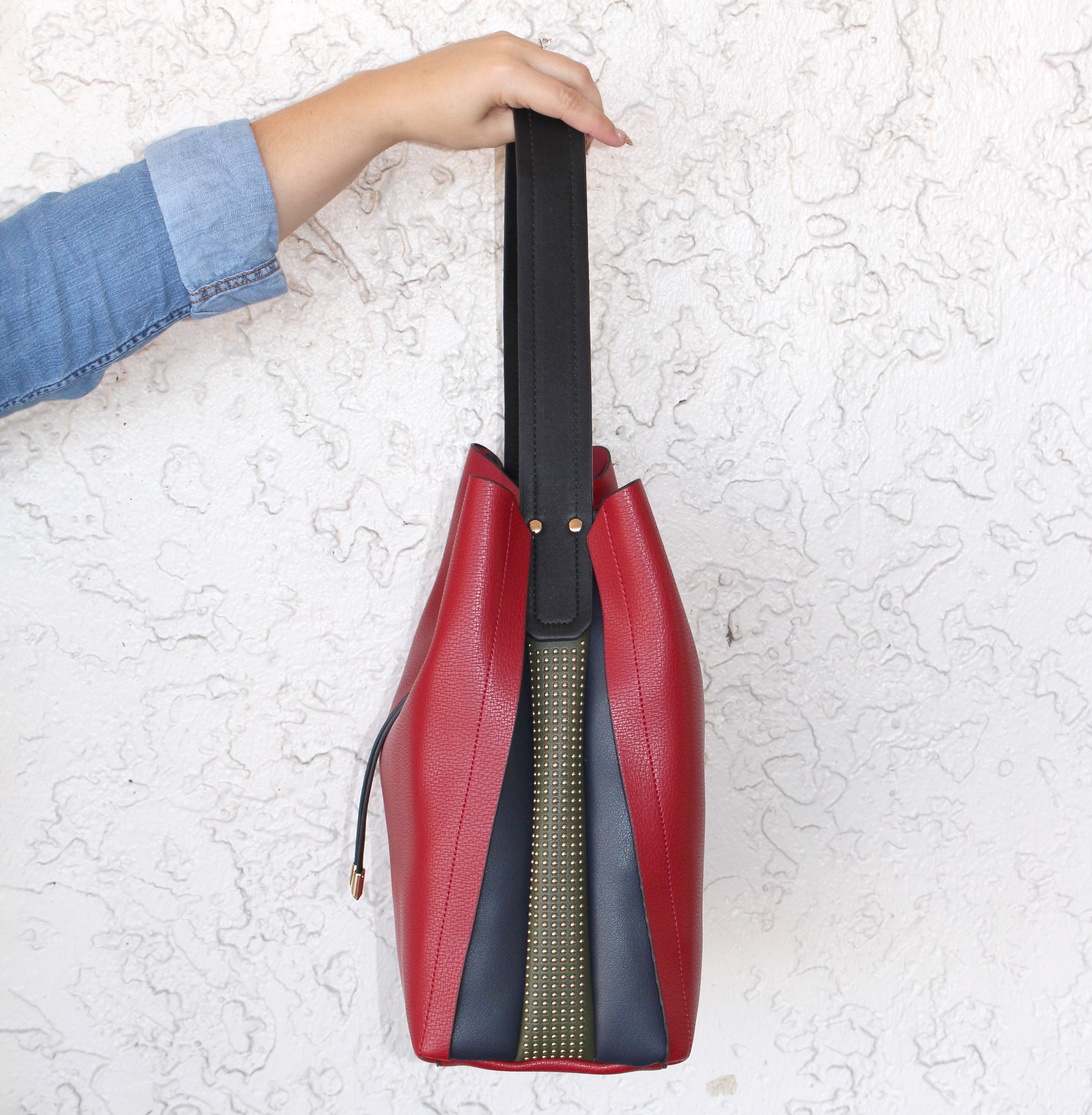 Bows & Studs Handbag - Best of Everything | Online Shopping