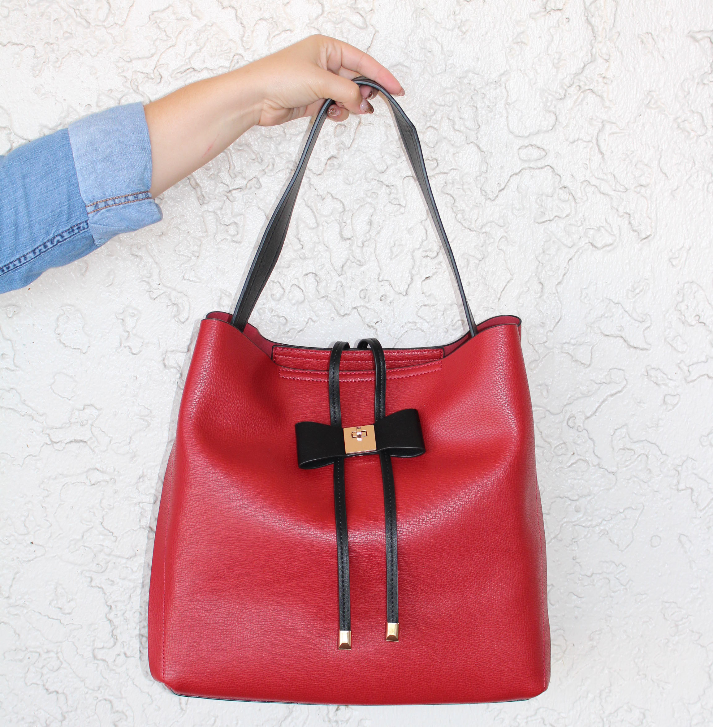 Bows & Studs Handbag - Best of Everything | Online Shopping