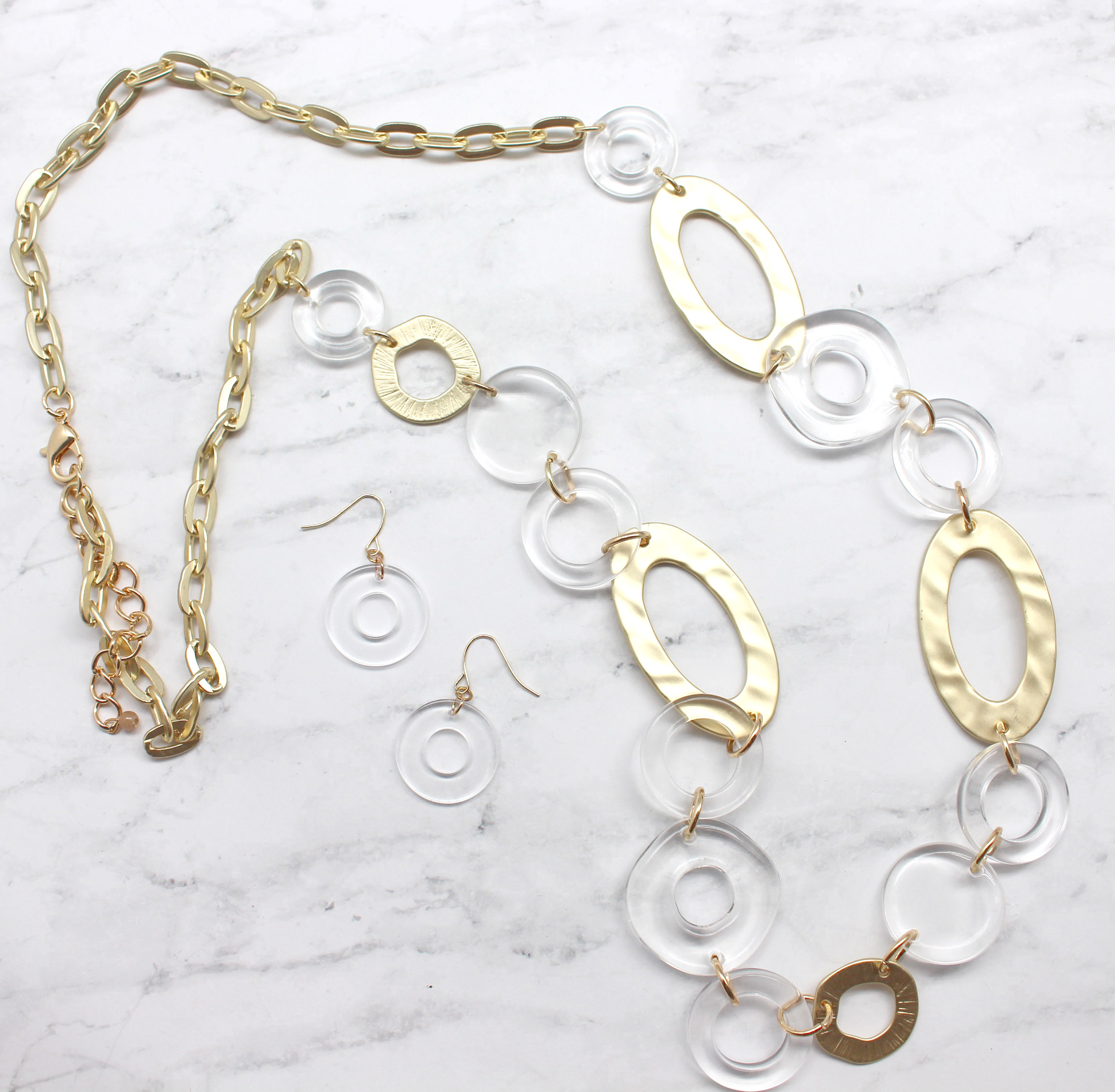 Clear Links Earrings - Best of Everything | Online Shopping