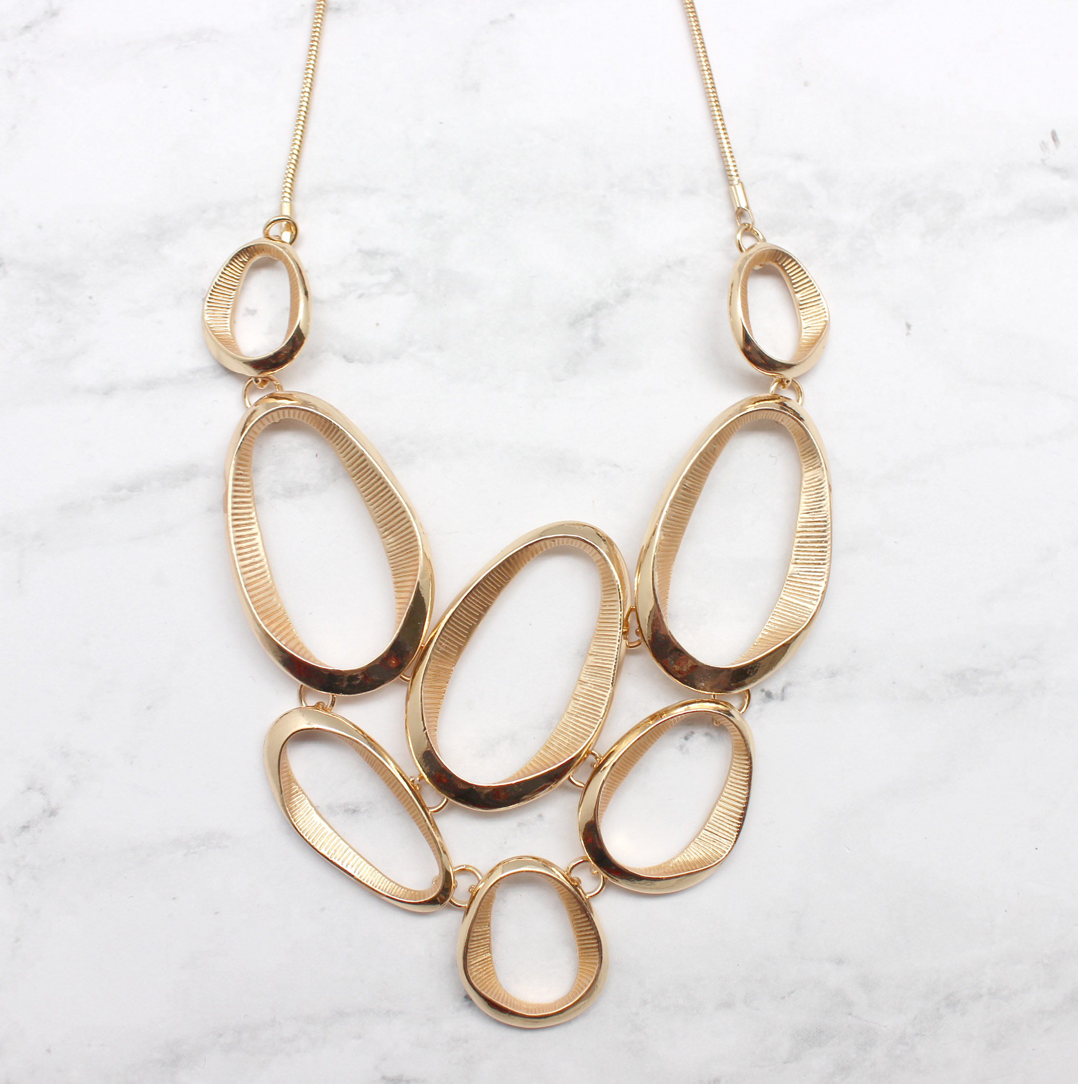 Cutout Pebble Necklace - Best of Everything | Online Shopping
