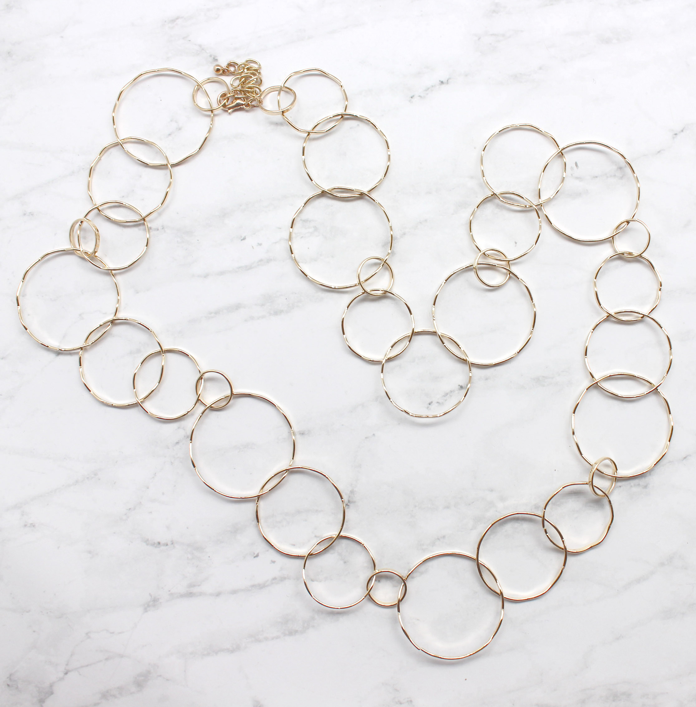 Long Bubble Link Necklace - Best of Everything | Online Shopping