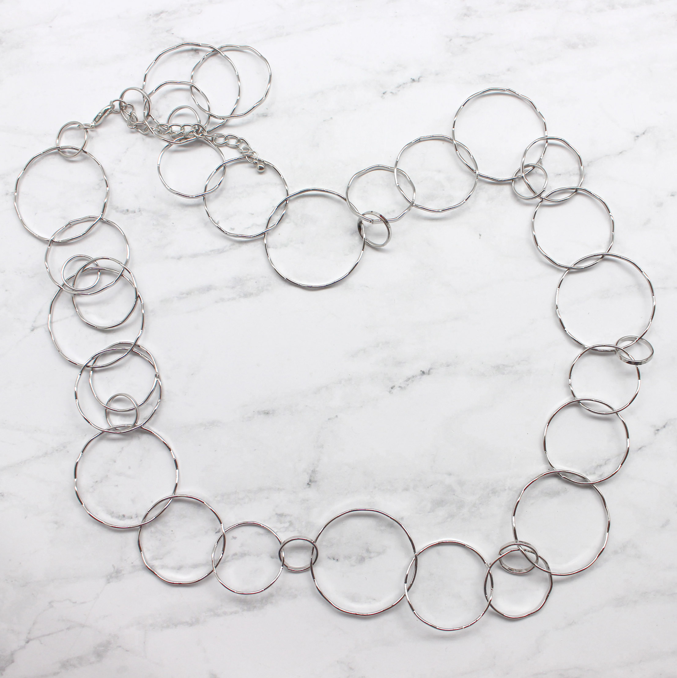 Long Bubble Link Necklace - Best of Everything | Online Shopping