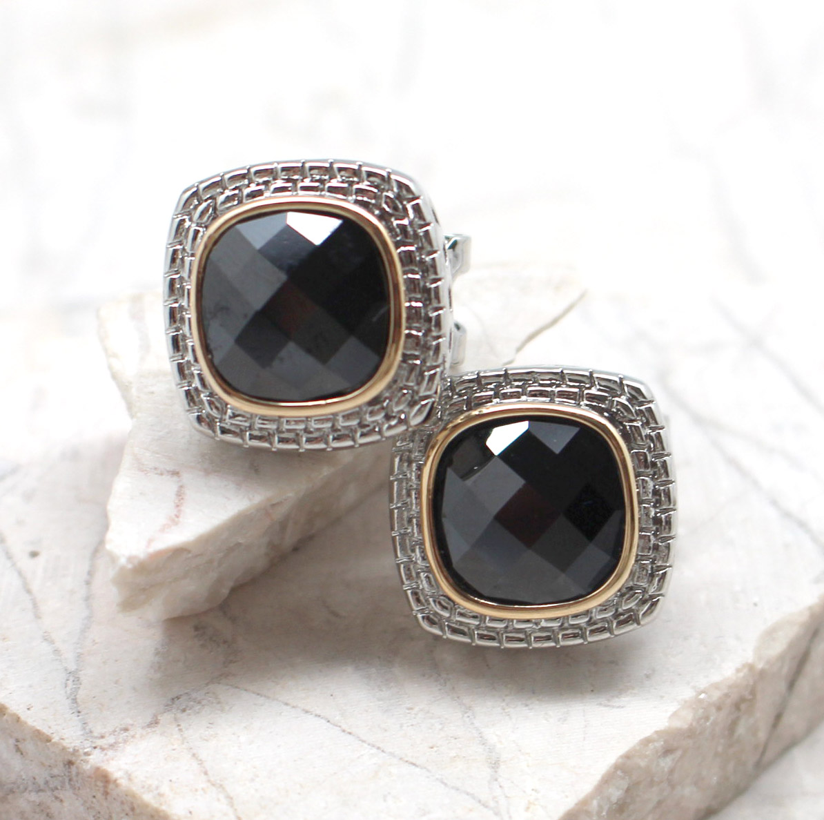Square Gemstone Earrings - Best of Everything | Online Shopping