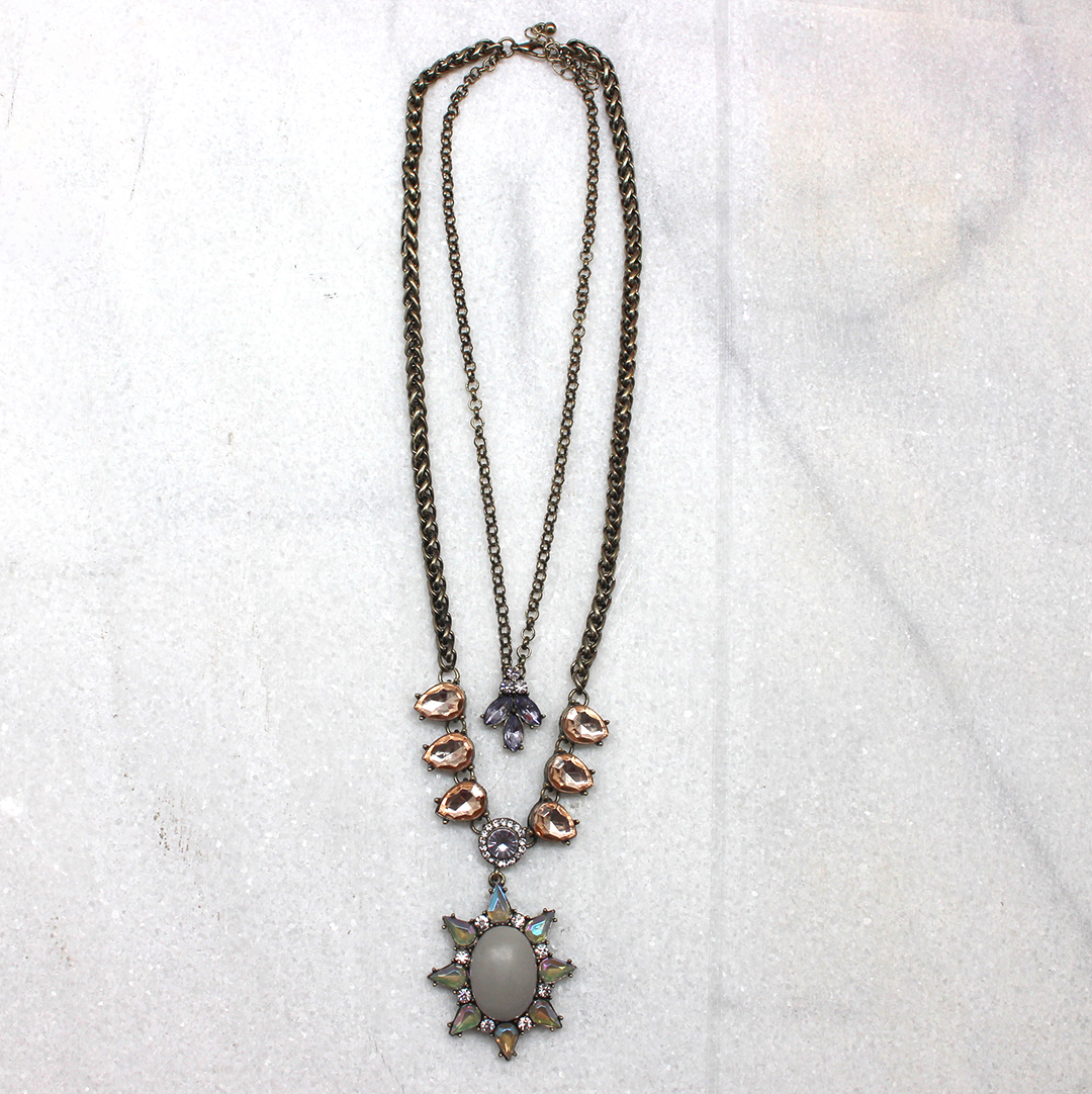 Rhinestone Burst Necklace - Best of Everything | Online Shopping