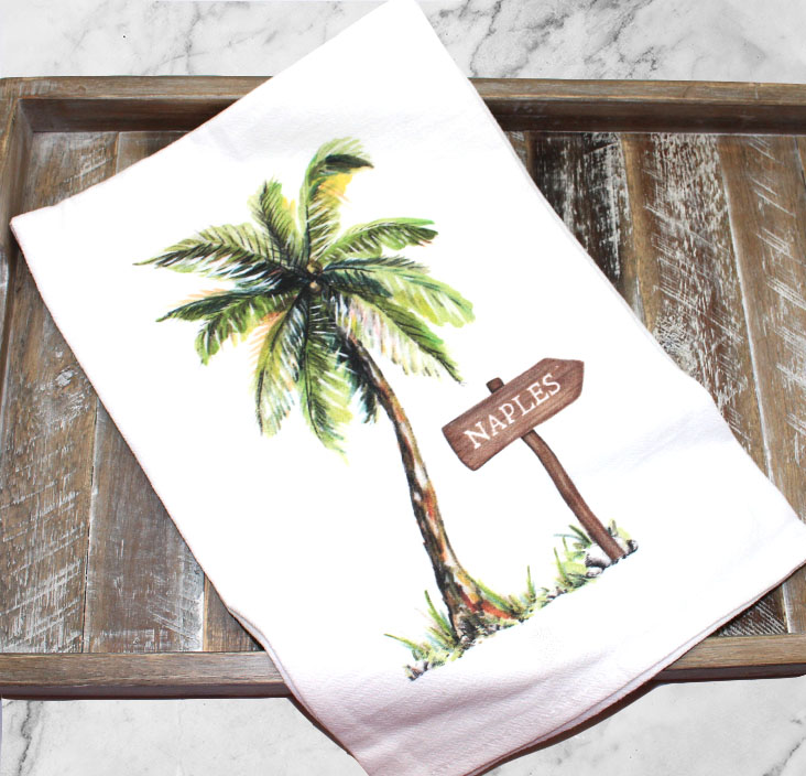 Naples Palm Tree Flour Sack Towel - Best of Everything | Online Shopping