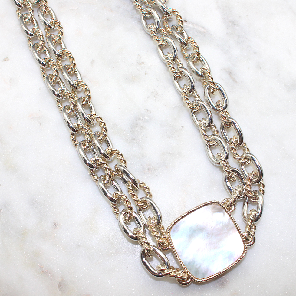 Square Chain Necklace - Best of Everything | Online Shopping