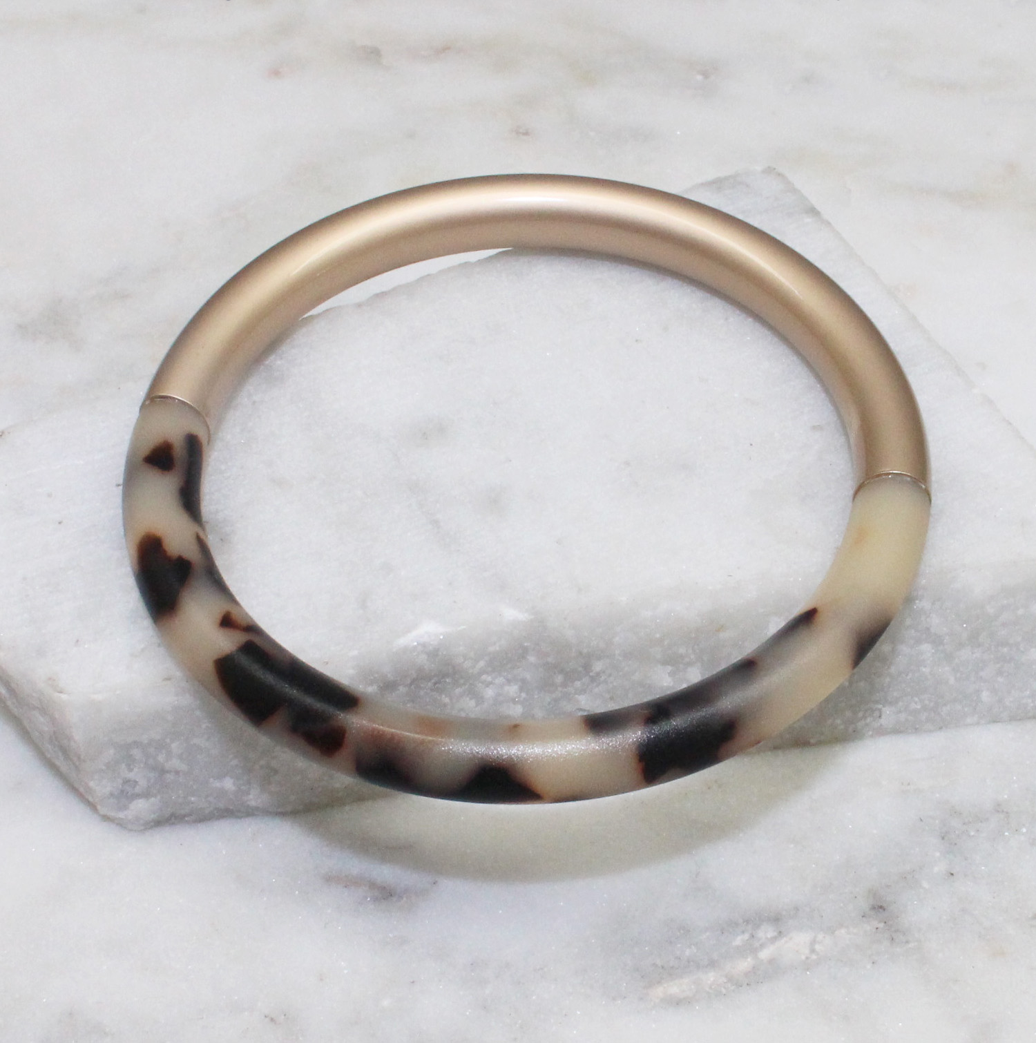 Chloe Tortoise Shell Bangle In Rose Gold - Best of Everything | Online ...