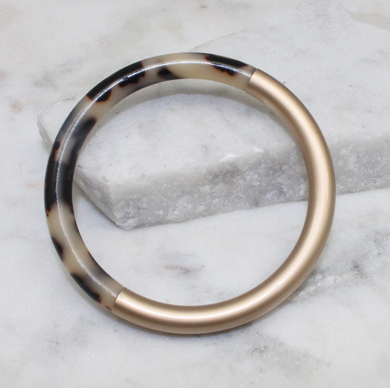 Chloe Tortoise Shell Bangle In Rose Gold - Best of Everything | Online ...