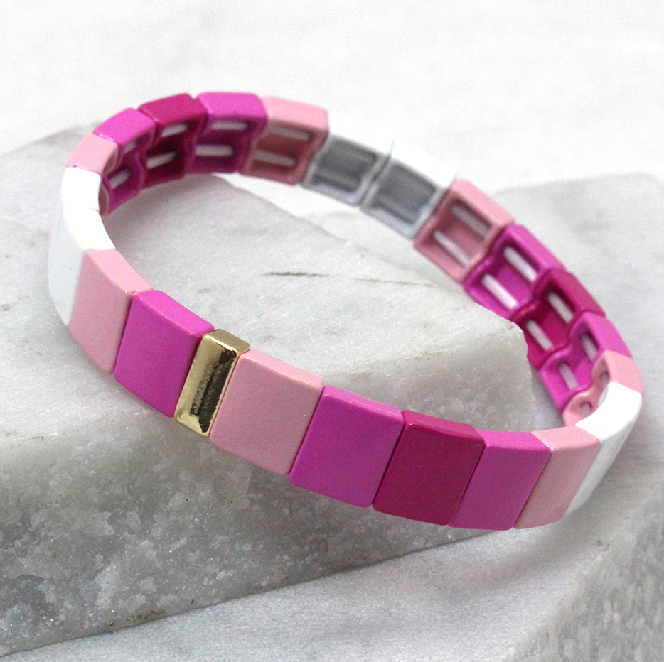 Cotton Candy Color Block Bracelet - Best of Everything | Online Shopping