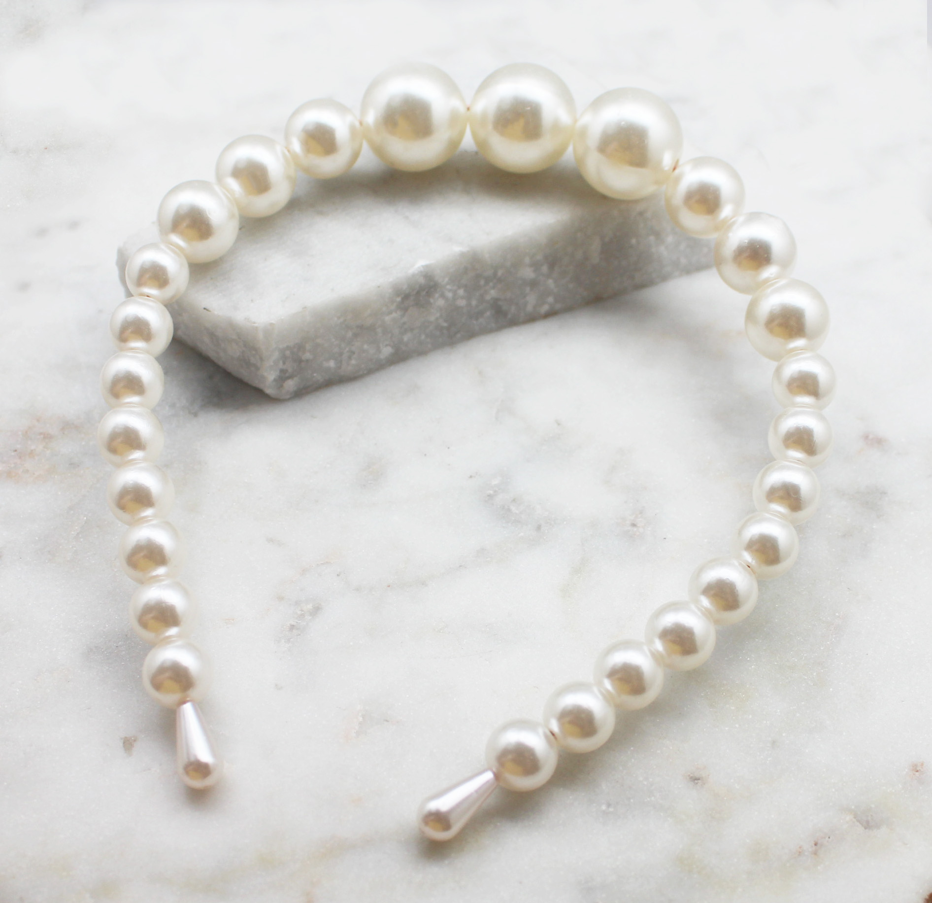 Pearl Beaded Headband - Best of Everything | Online Shopping