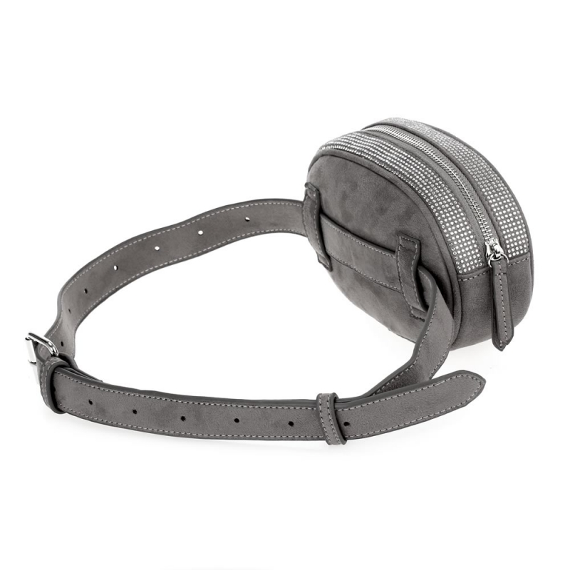 Rhinestone Fanny Pack in Grey - Best of Everything | Online Shopping