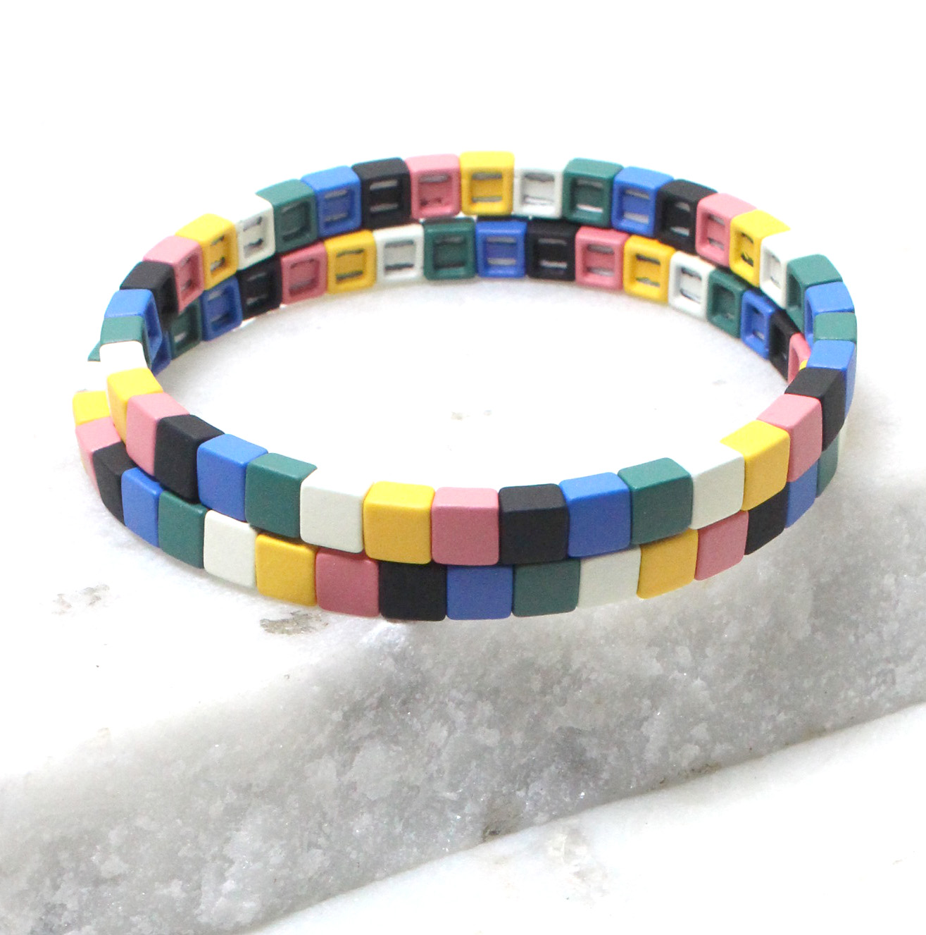 The Basics Color Block Bracelet Set - Best of Everything | Online Shopping