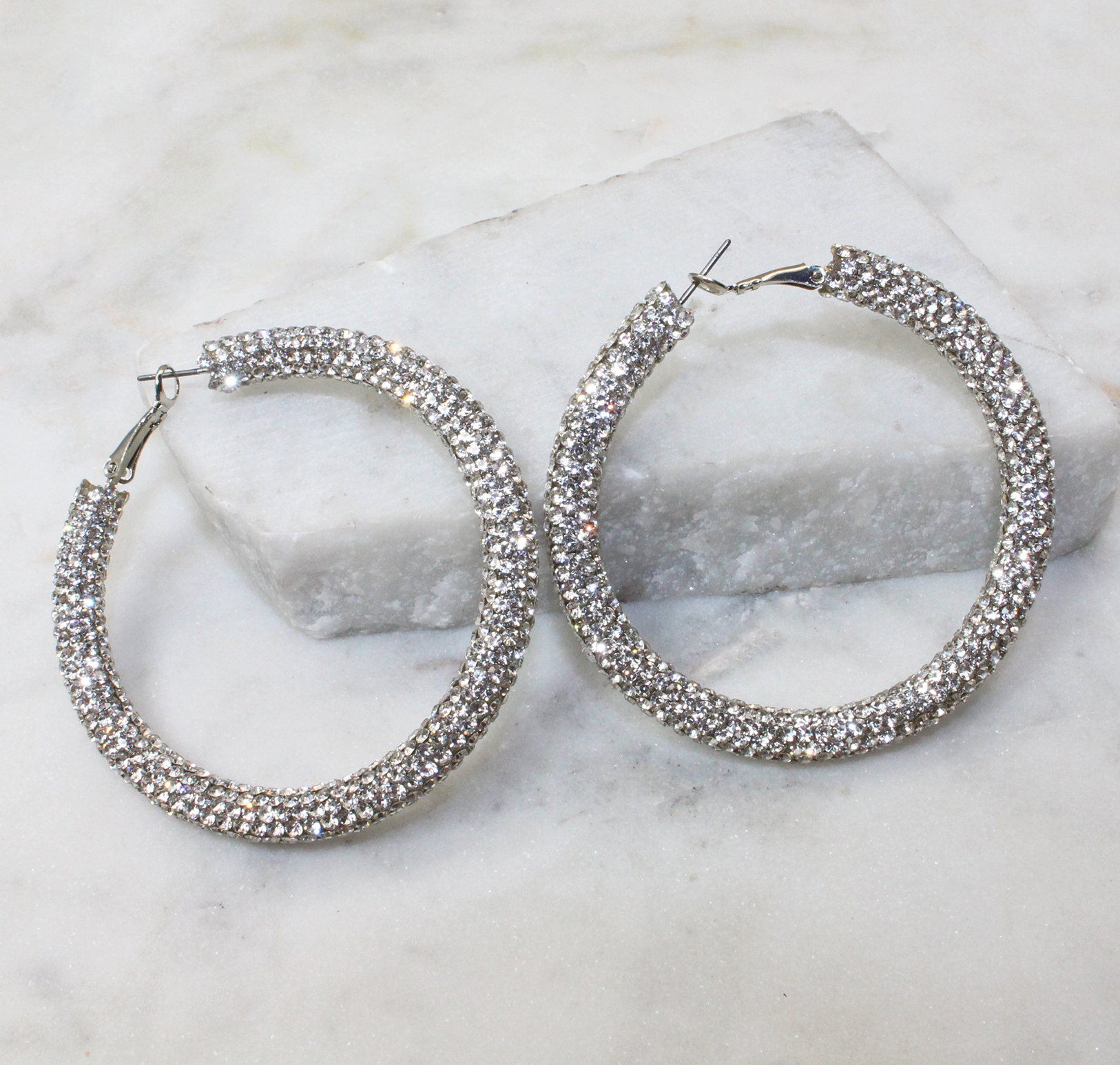 Rhinestone Hoops - Best of Everything | Online Shopping