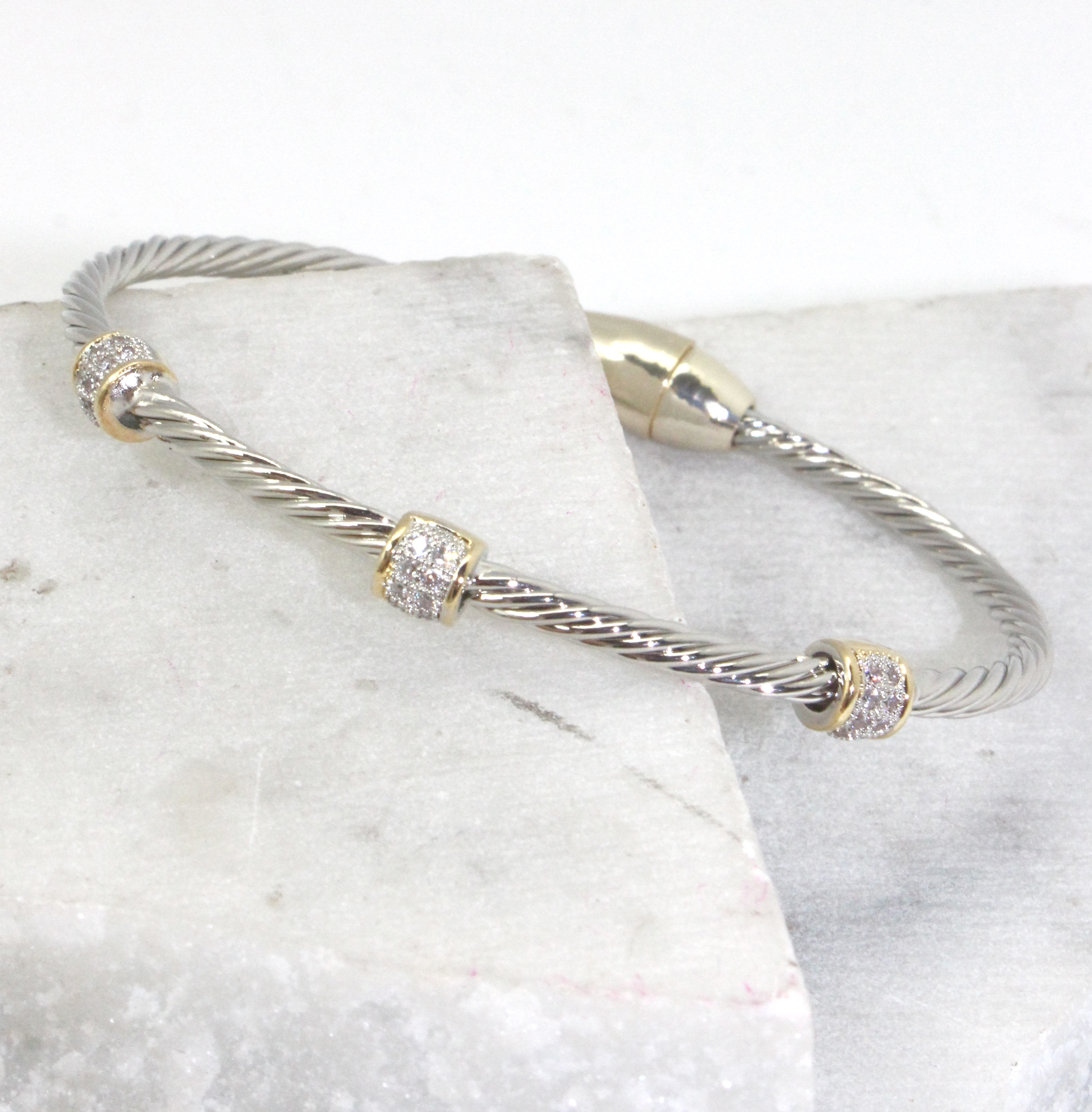 Rhinestone Bead Bangle - Best of Everything | Online Shopping