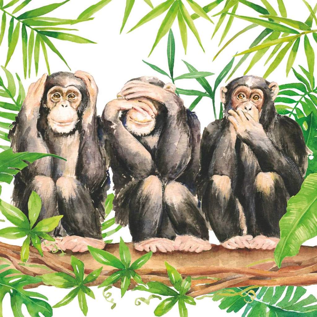 Three Apes Napkins - Best of Everything | Online Shopping