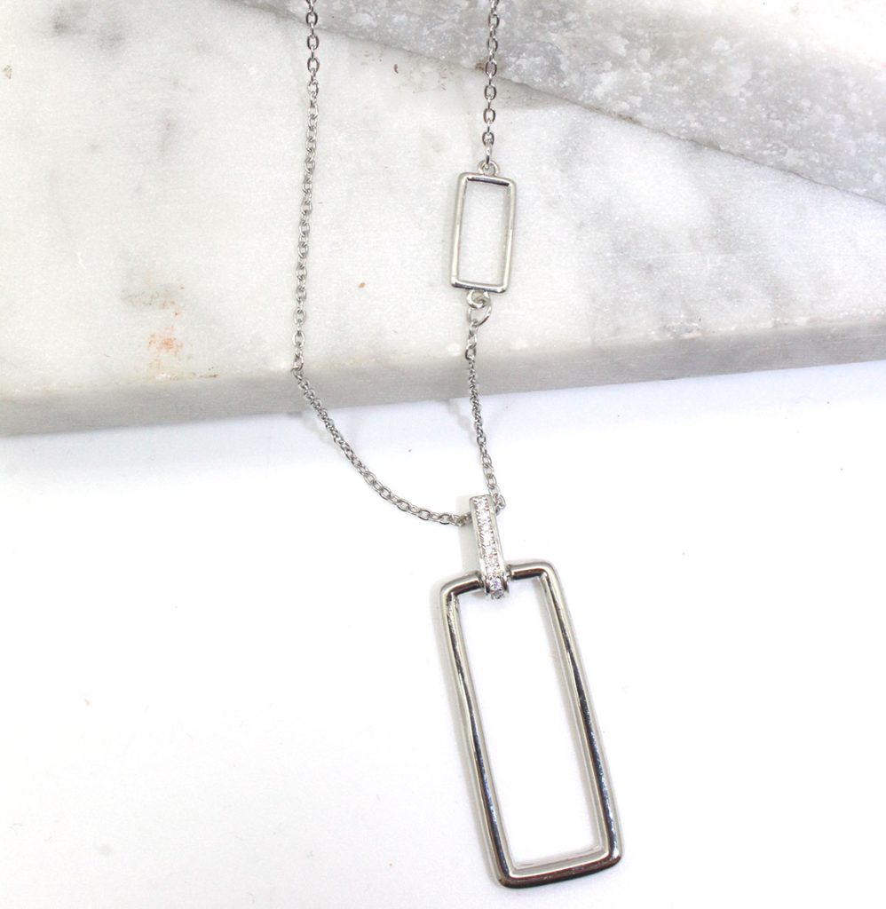 Rectangle Link Chain Necklace - Best of Everything | Online Shopping