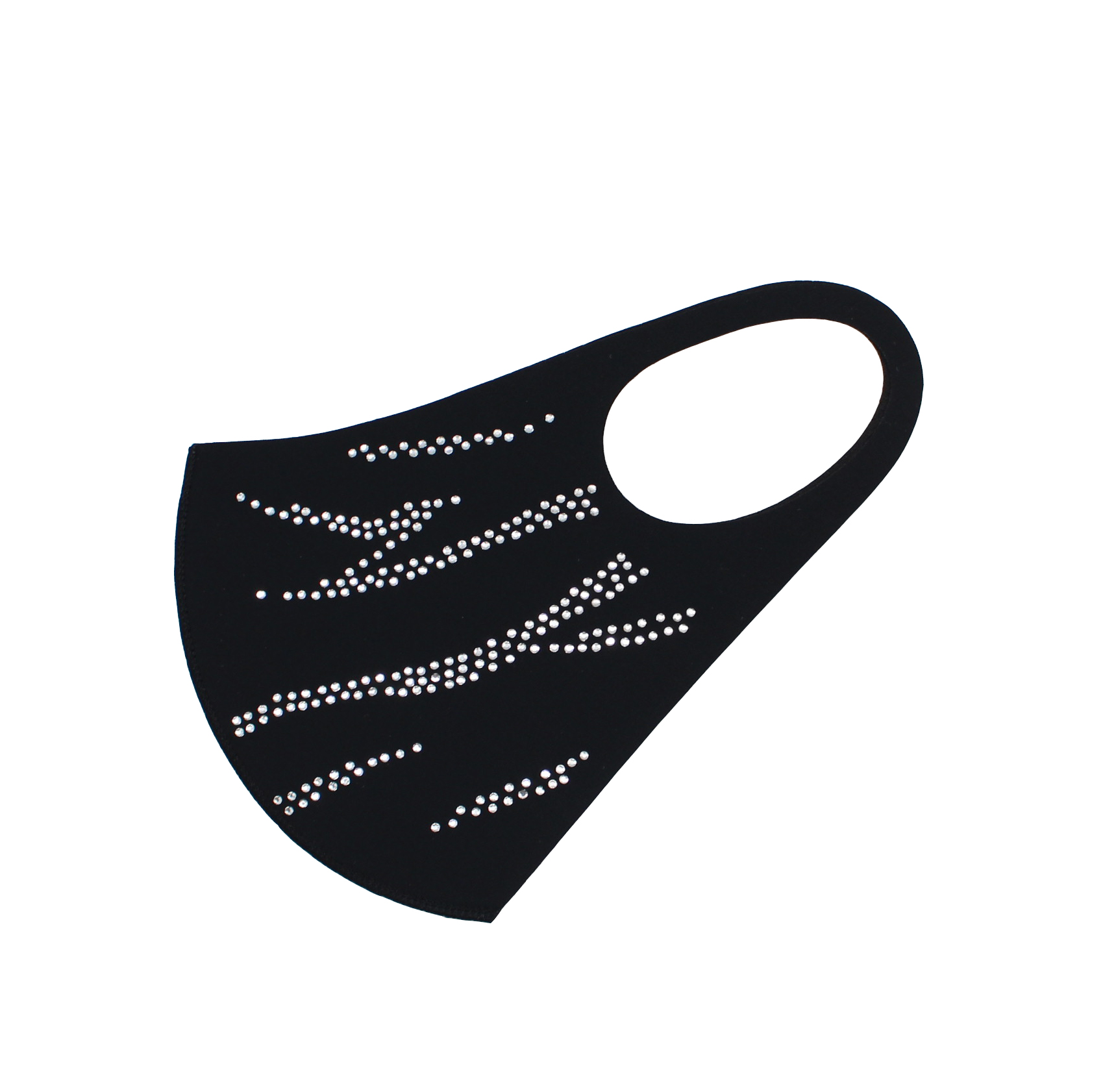 Zebra Stripe Rhinestone Face Mask - Best of Everything | Online Shopping