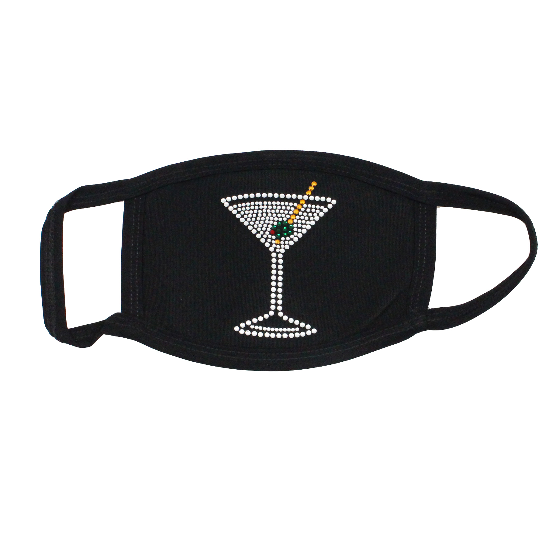 Rhinestone Martini Face Mask - Best of Everything | Online Shopping