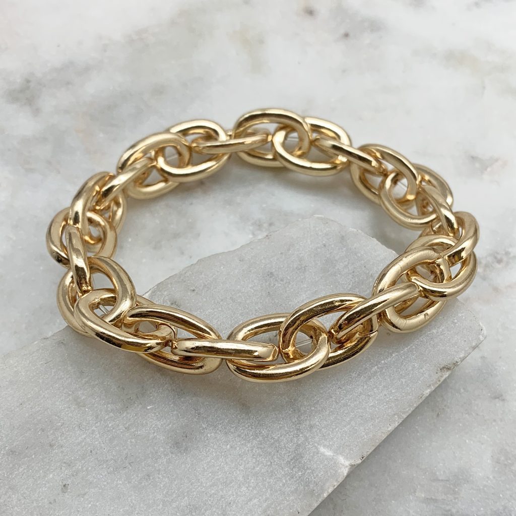 Gold Link Stretch Bracelet - Best of Everything | Online Shopping