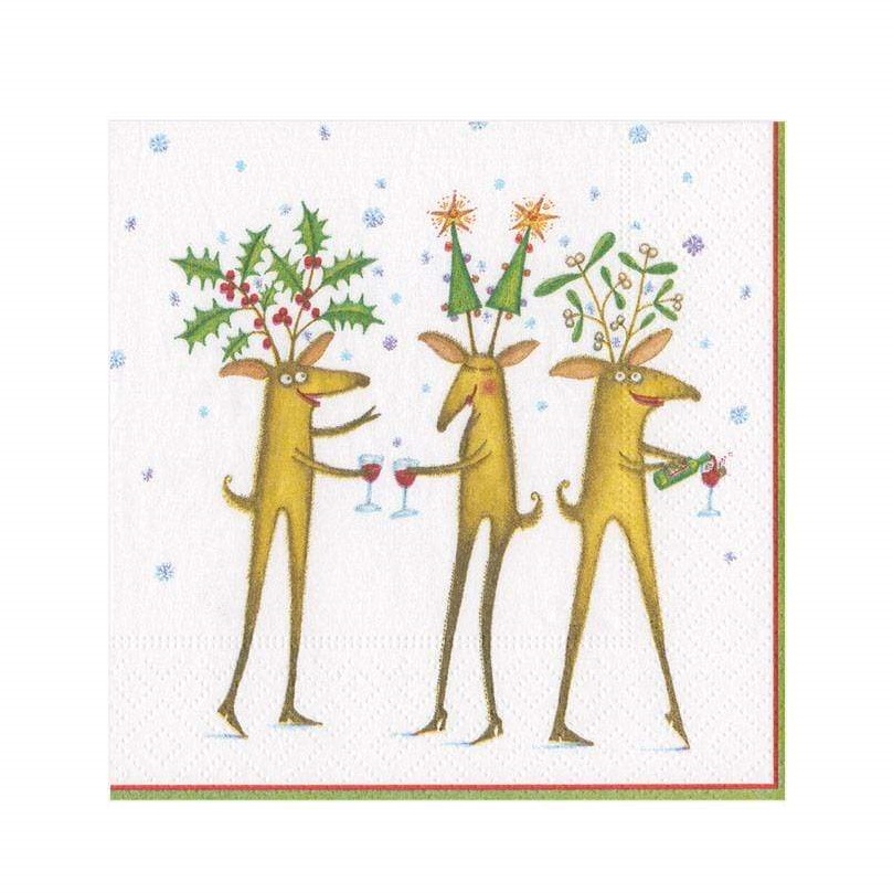Reindeer Cheers Cocktail Napkins - Best of Everything | Online Shopping