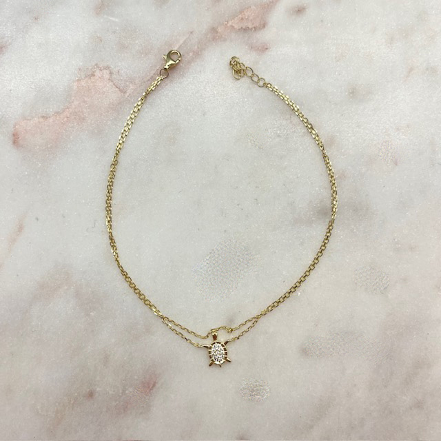 Turtle Charm Anklet - Best of Everything | Online Shopping