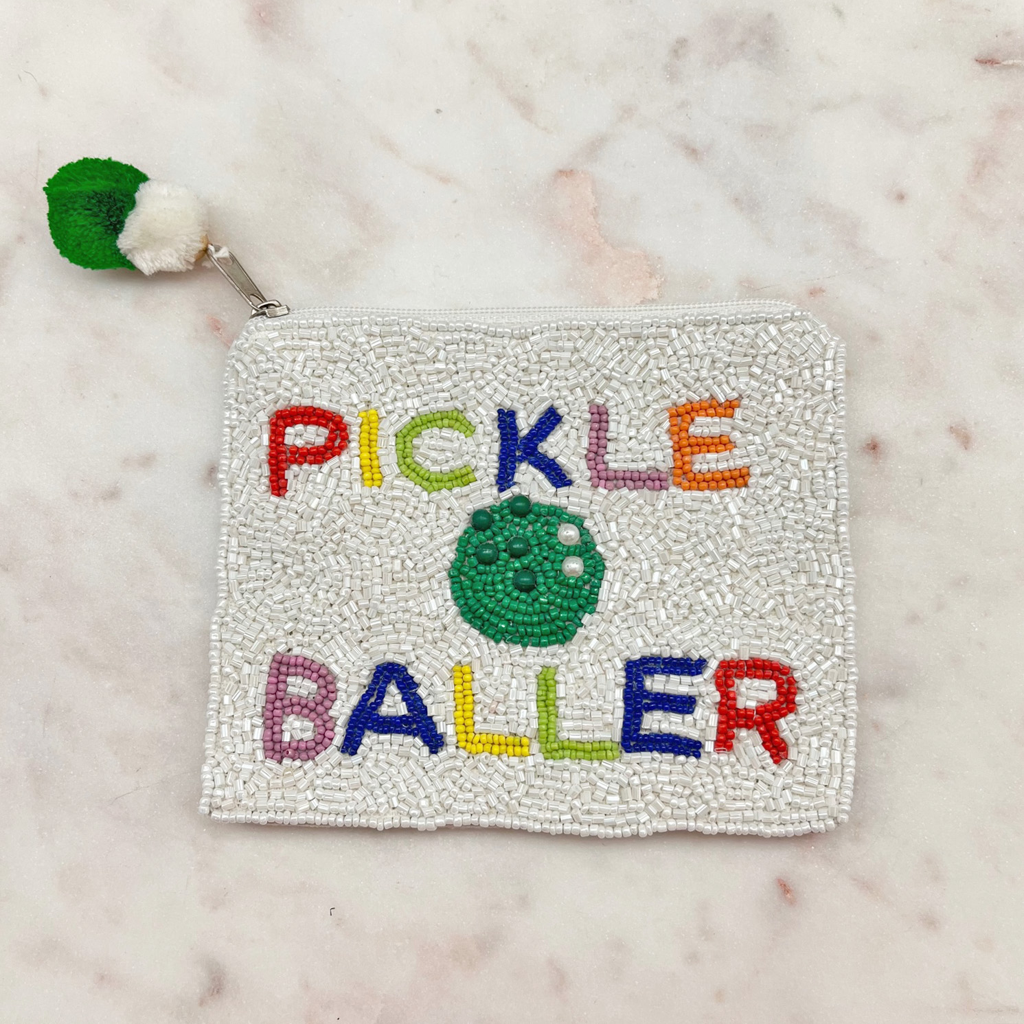 Pickle Baller Beaded Coin Pouch - Best of Everything | Online Shopping