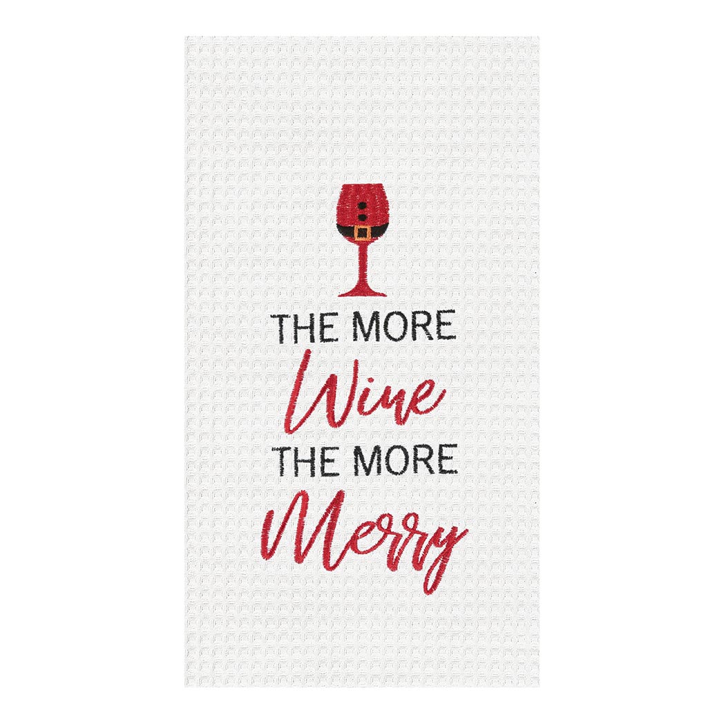 More Wine the More Merry Kitchen Towel - Best of Everything | Online ...