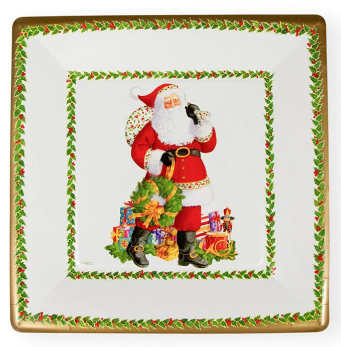 Jolly St. Nick Paper Dinner Plates - Best of Everything | Online Shopping
