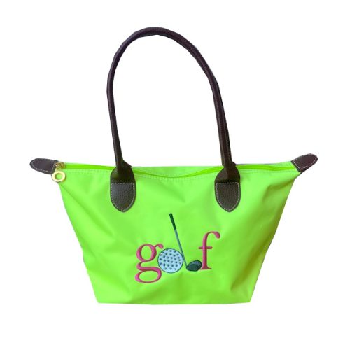 Golf Nylon Tote in Neon Yellow - Best of Everything | Online Shopping